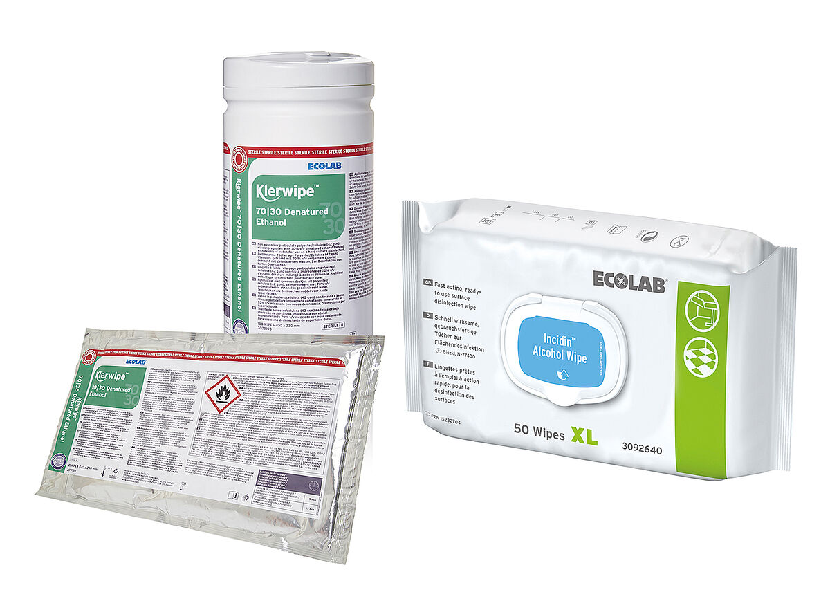 Alcohol saturated wipes